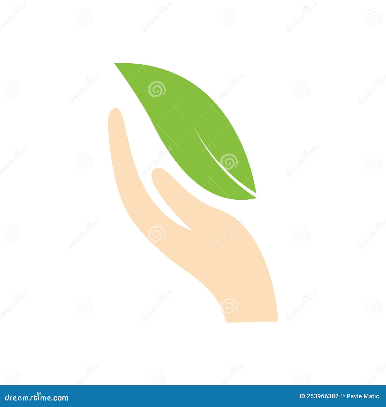 Hand Leaf Icon Isolated on White Stock Vector - Illustration of element ...