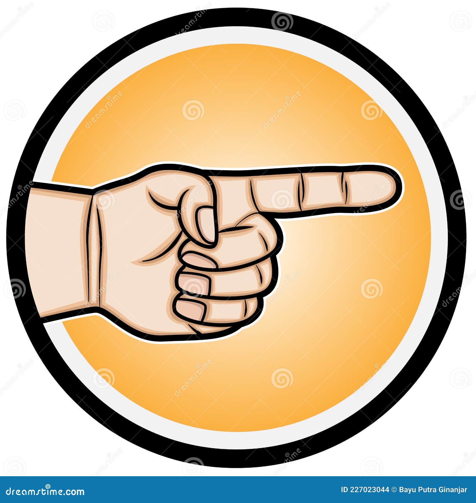 A Vector Illustration of a Hand Pointing in a Direction Framed by a ...