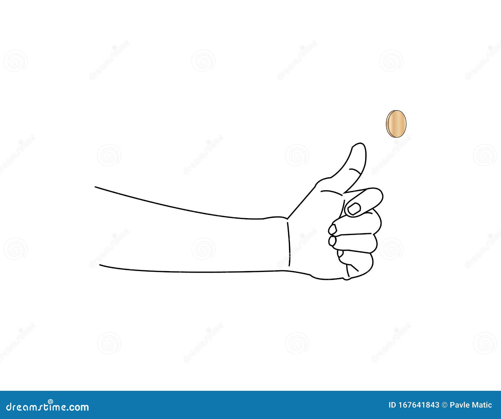 Coin Toss Vector Illustration | CartoonDealer.com #21637194