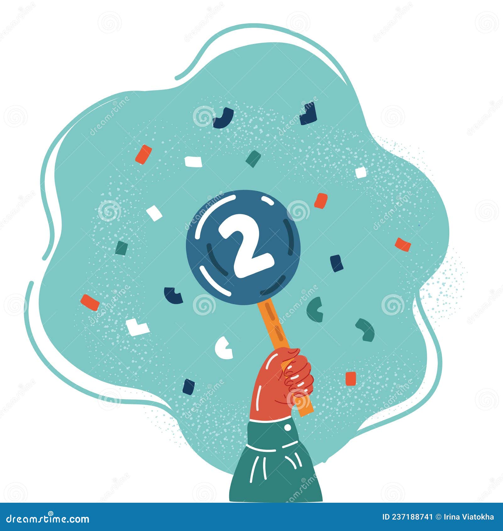 Vector Illustration of Hand with Two Point Stock Vector - Illustration ...