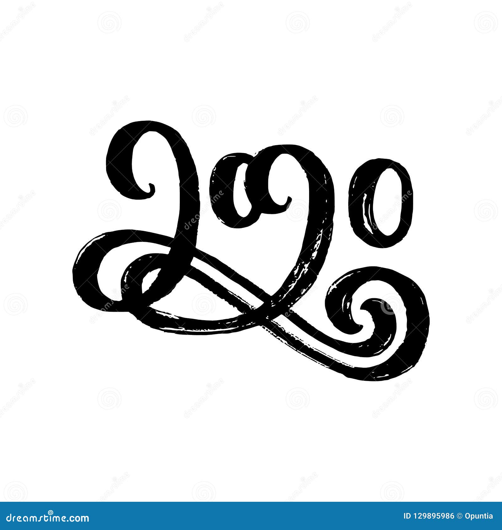2020 hand drawn lettering stock vector. Illustration of card - 129895986