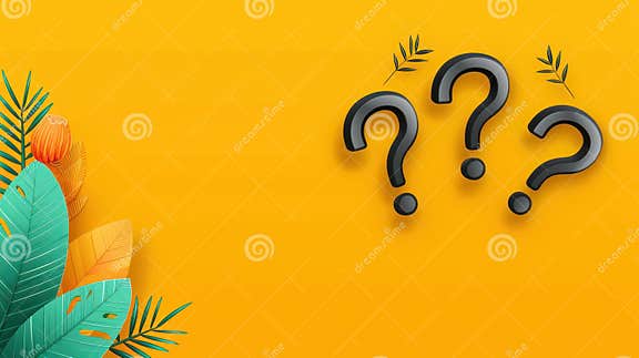 Vector Illustration of a Handdrawn Question Mark Banner Design for ...