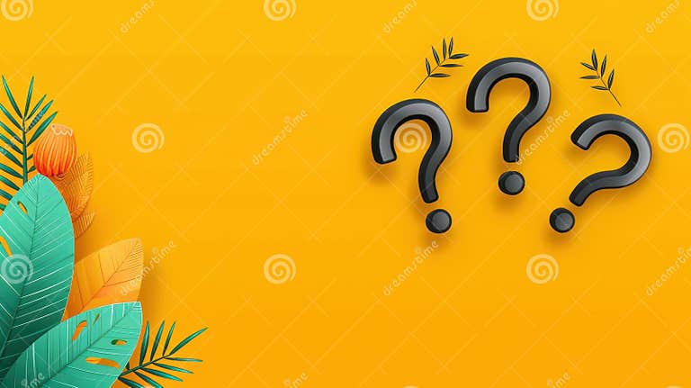 Vector Illustration of a Handdrawn Question Mark Banner Design for ...