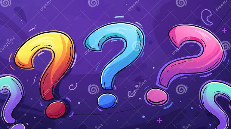 Vector Illustration of a Handdrawn Question Mark Banner Design for ...