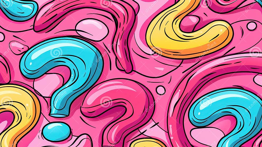 Vector Illustration of a Handdrawn Question Mark Banner Design for ...