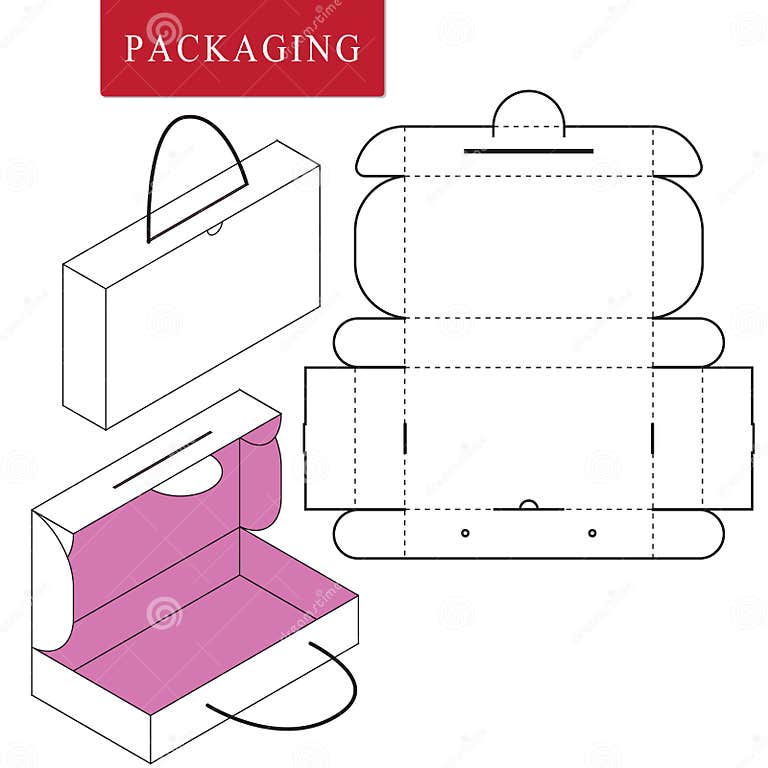Vector Illustration of Handle Box. Stock Illustration - Illustration of ...