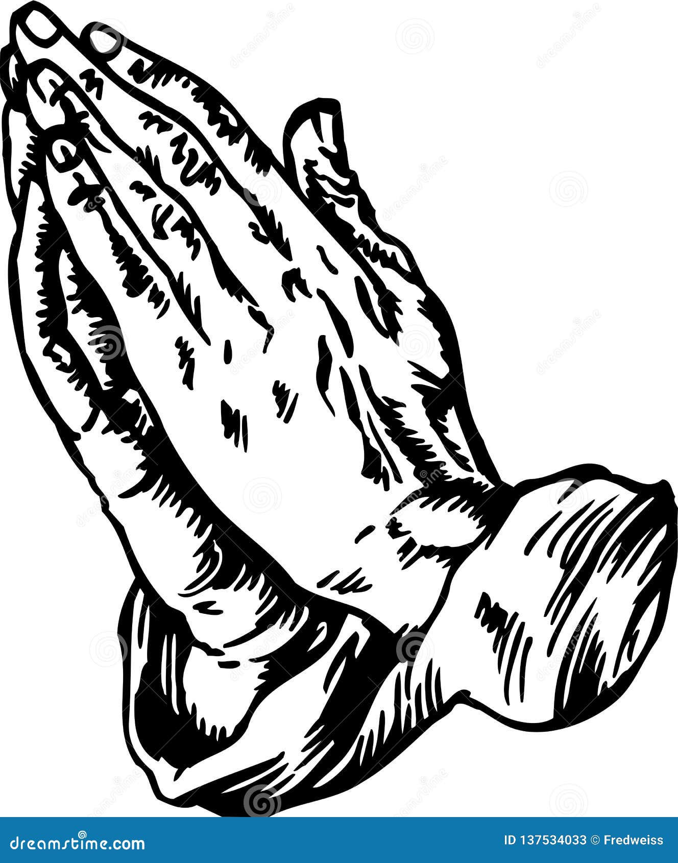 Praying Hands Vector Illustration Stock Vector - Illustration of ...