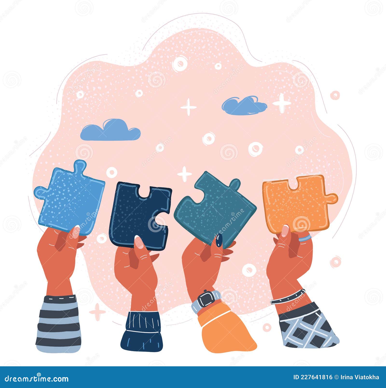 Puzzle Of Unity Interlocking Puzzle Pieces Forming A Female Symb ...