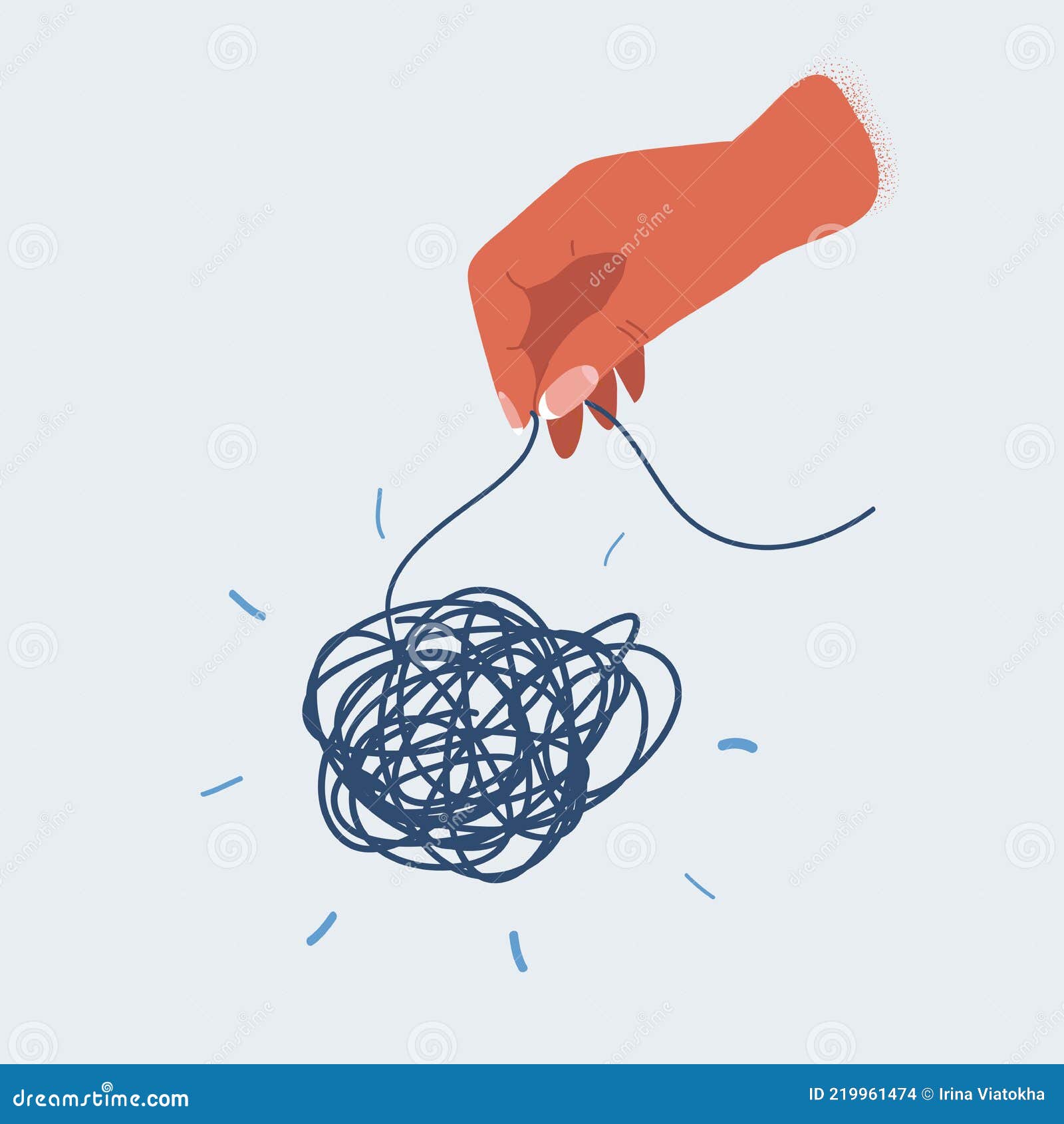 Hands Untangling Knot, Pulling Rope, Psychotherapy, Psychologist ...