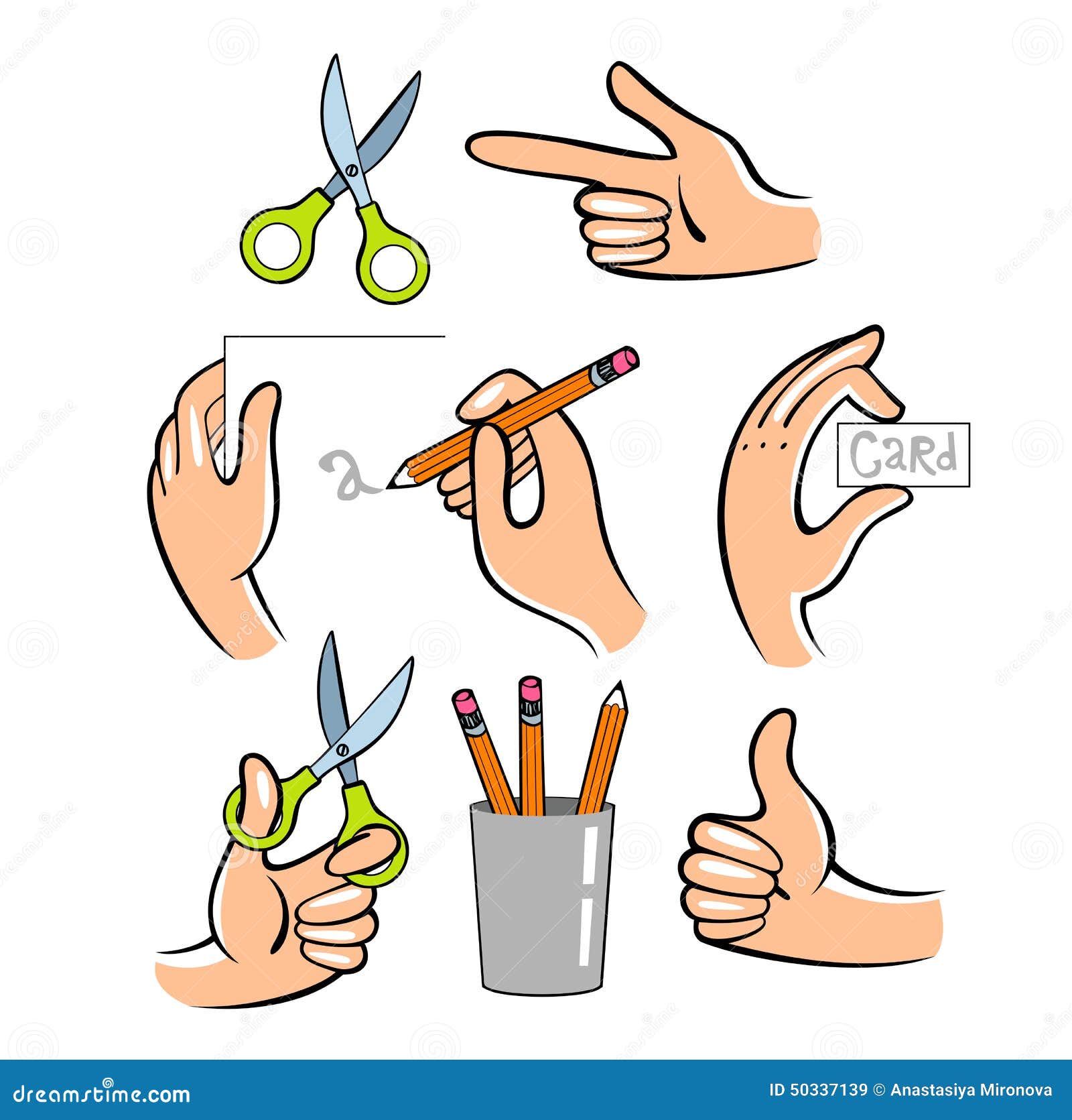 Vector Illustration of Hands Stock Vector - Illustration of symbol ...