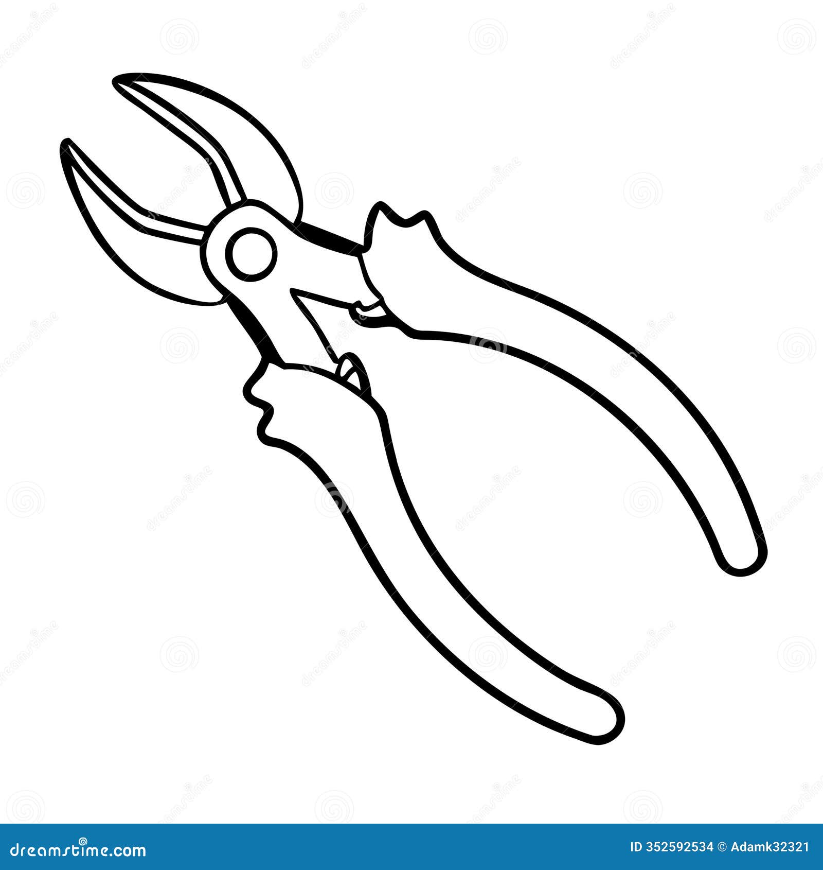 Vector Illustration of Handtool Pliers for DIY Projects and Technical ...