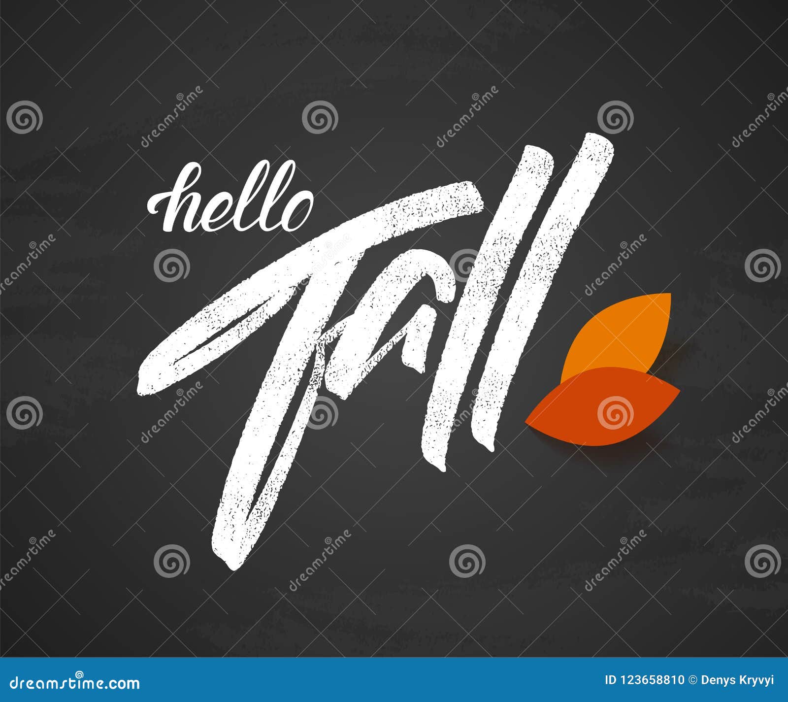 Vector Illustration: Handwritten Lettering Composition of Hello Fall ...