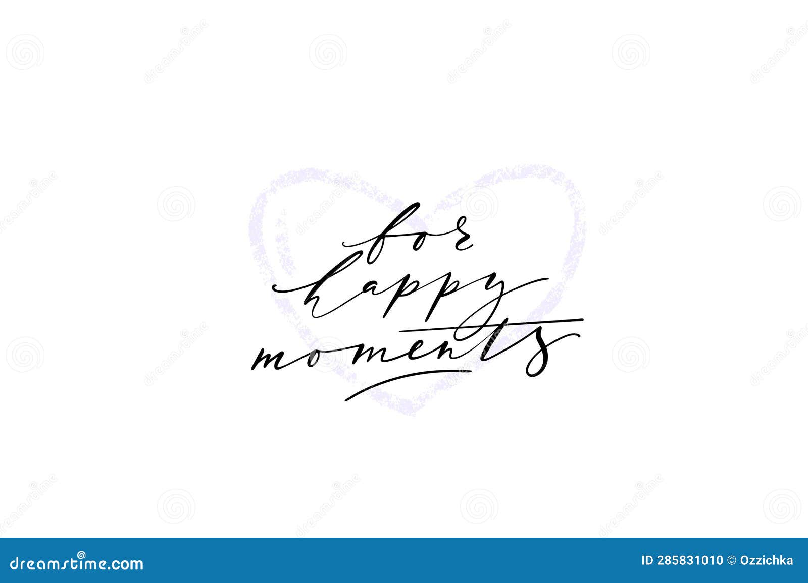 Vector Illustration. Handwritten Lettering of Words for Happy Moments ...
