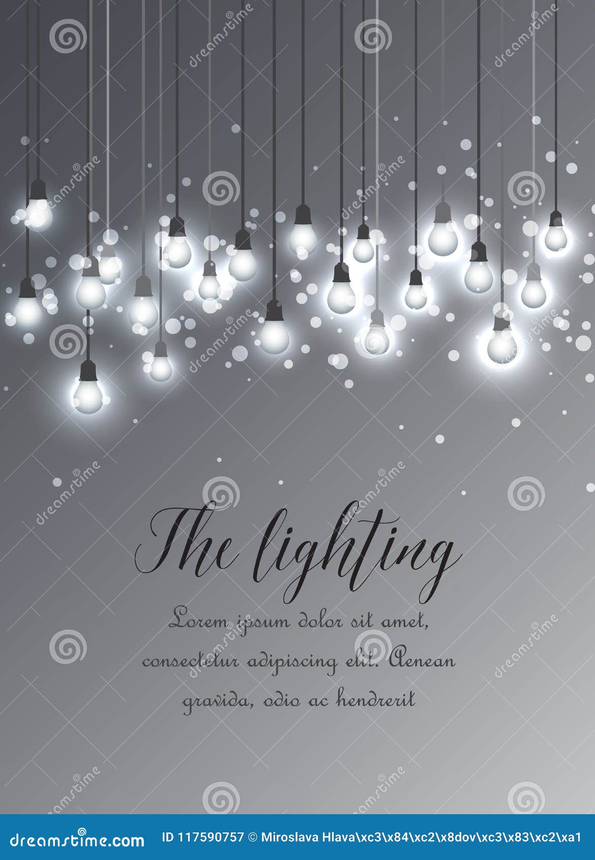 Vector light bulbs stock vector. Illustration of border - 117590757