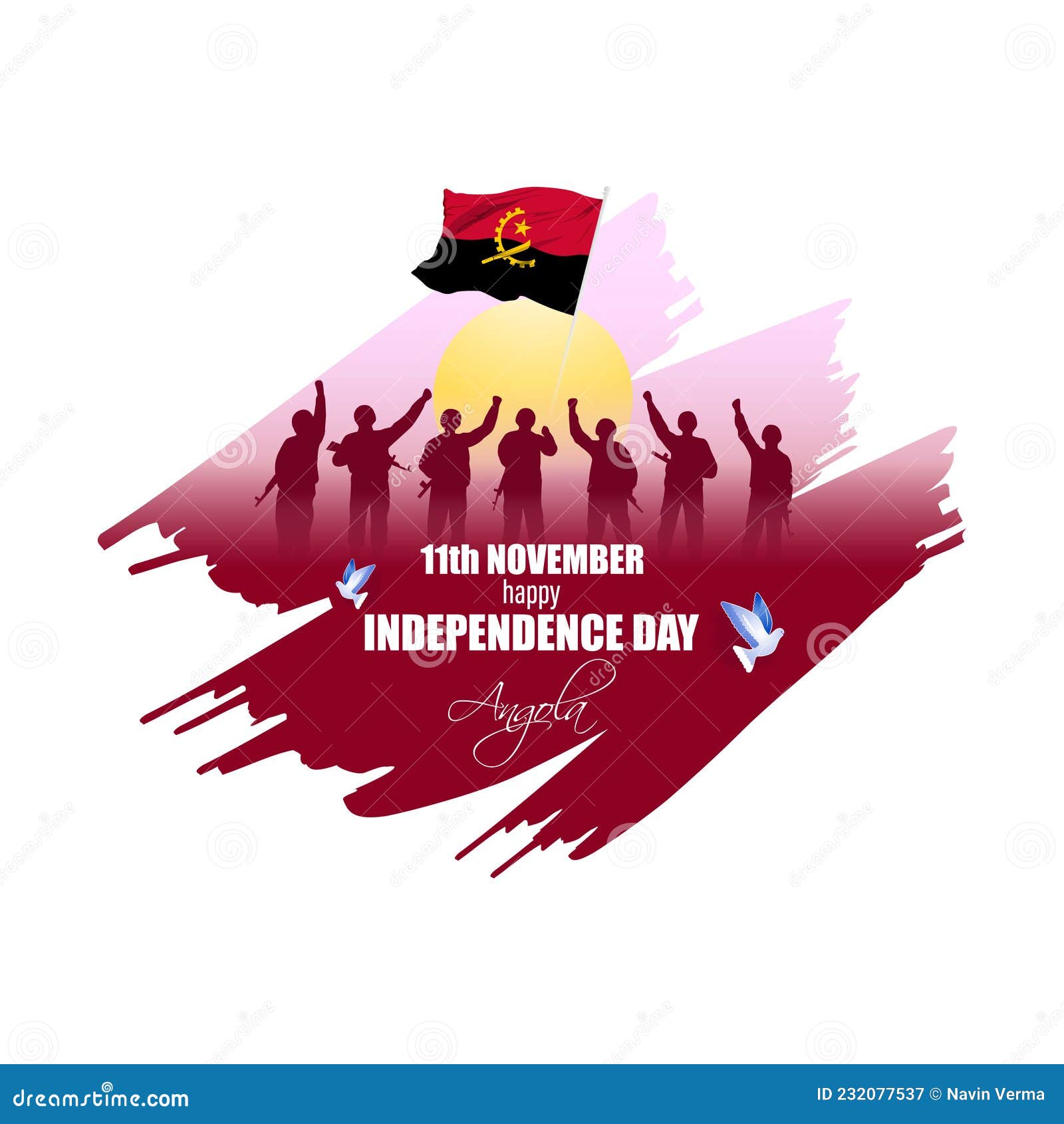 Vector Illustration of Happy Angola Independence Day Stock Vector ...