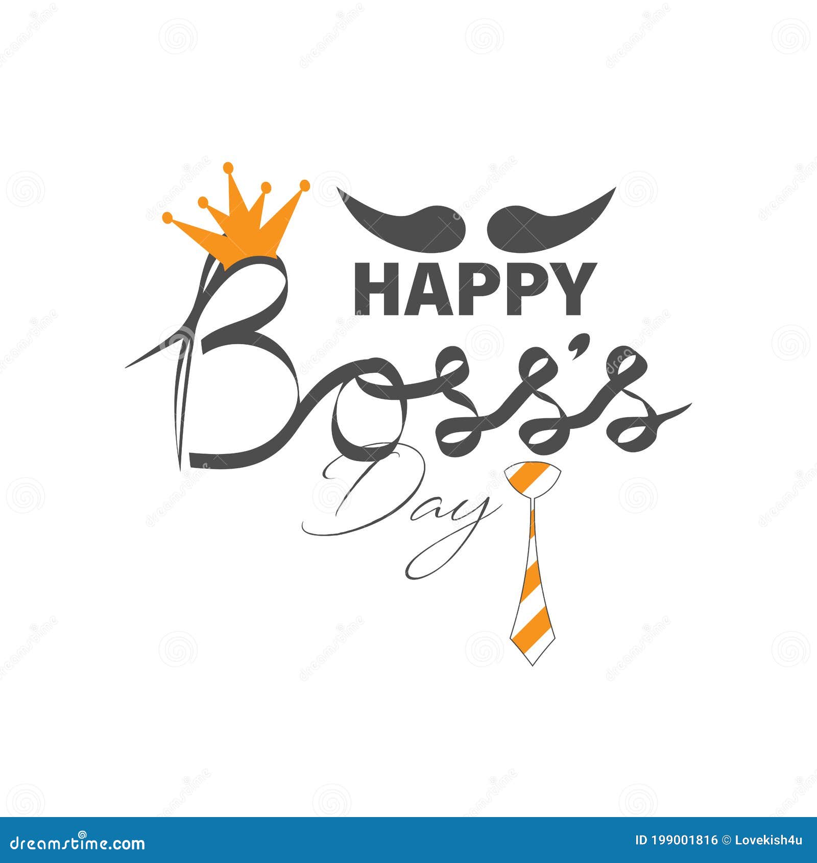 Vector Illustration of Happy Boss`s Day. 16 October Stock Vector ...