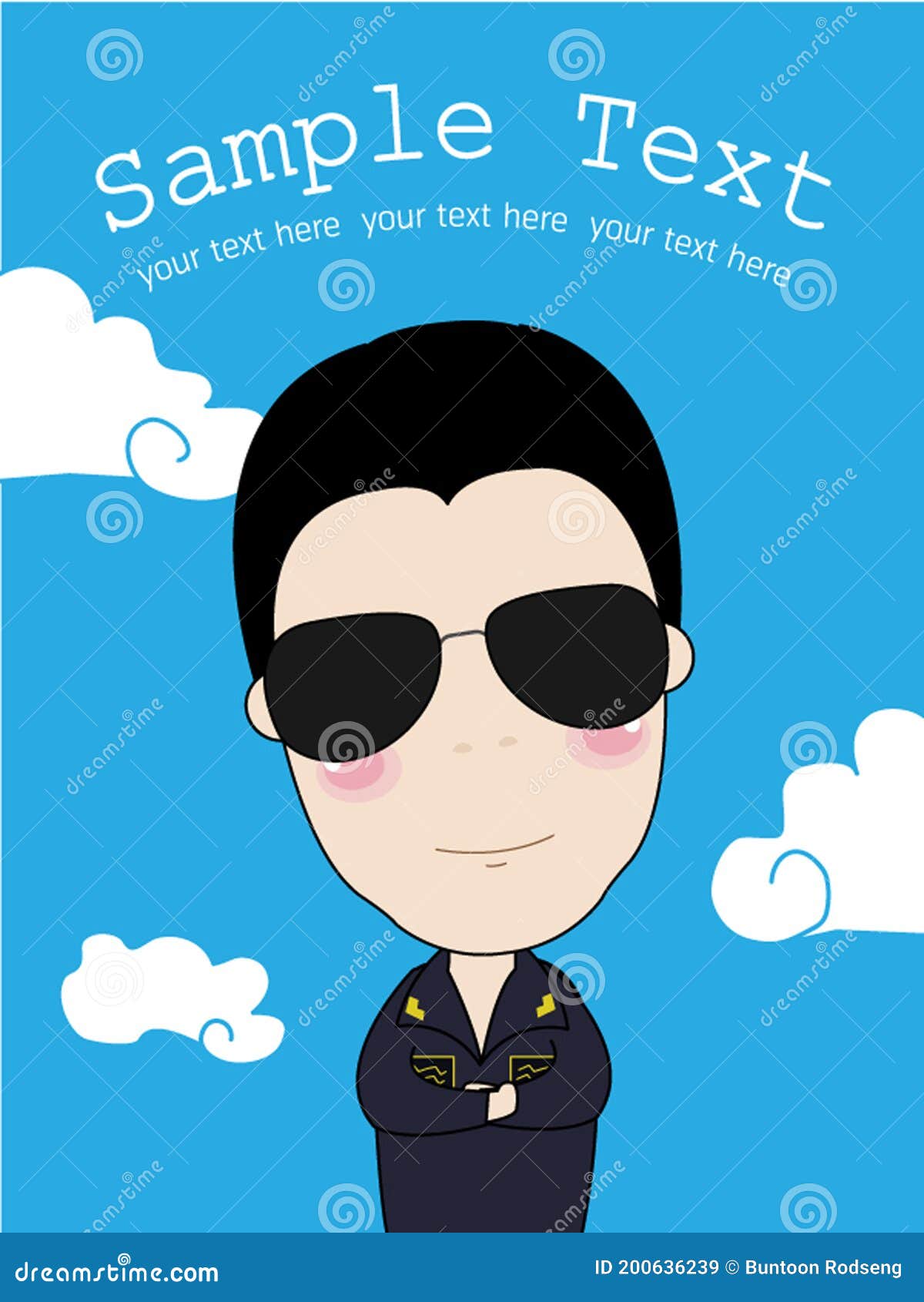 Vector Illustration of a Happy Cartoon Stock Vector - Illustration of ...