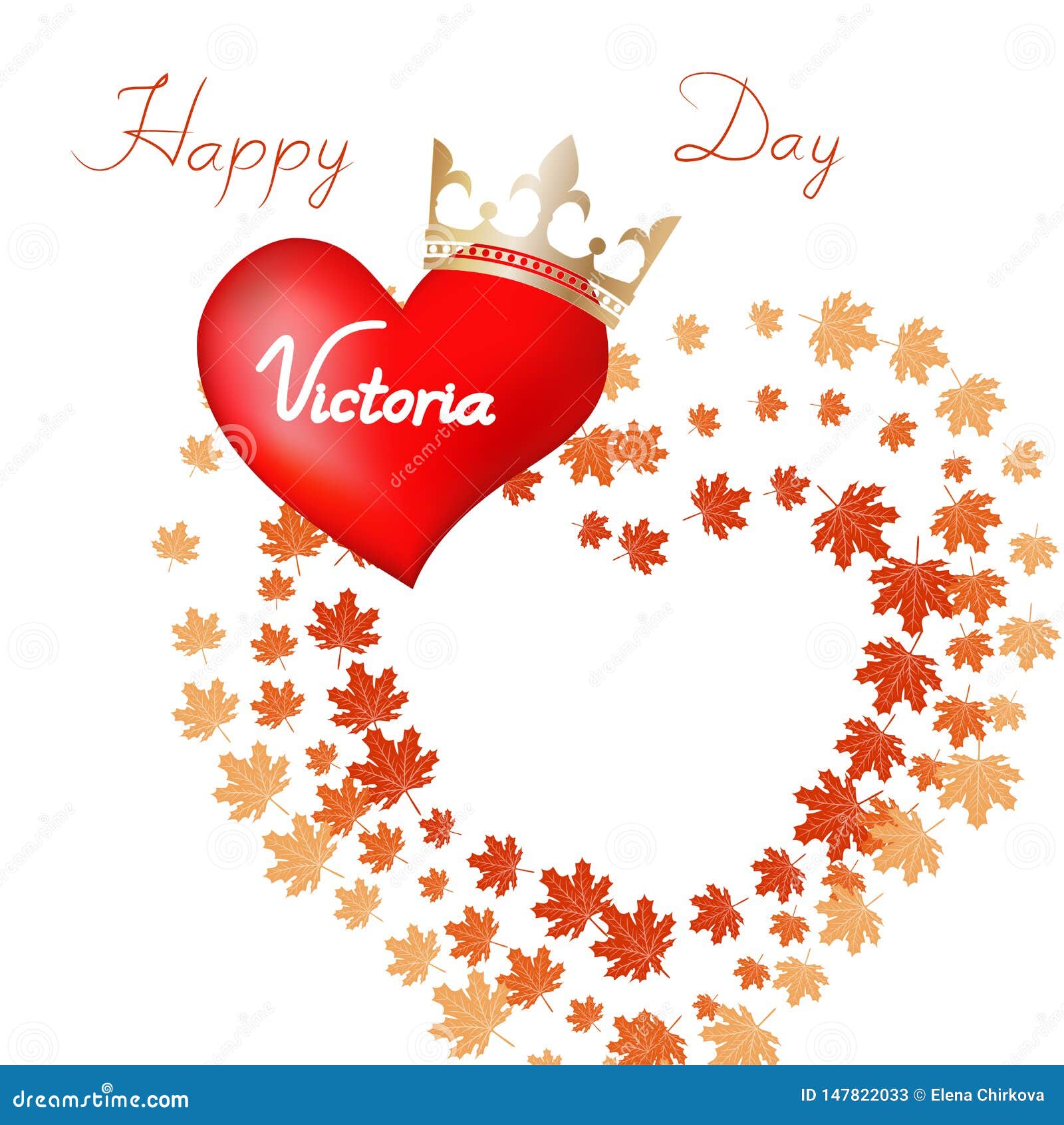 Vector Illustration of Happy Celebrate Victoria Day. Stock Vector ...