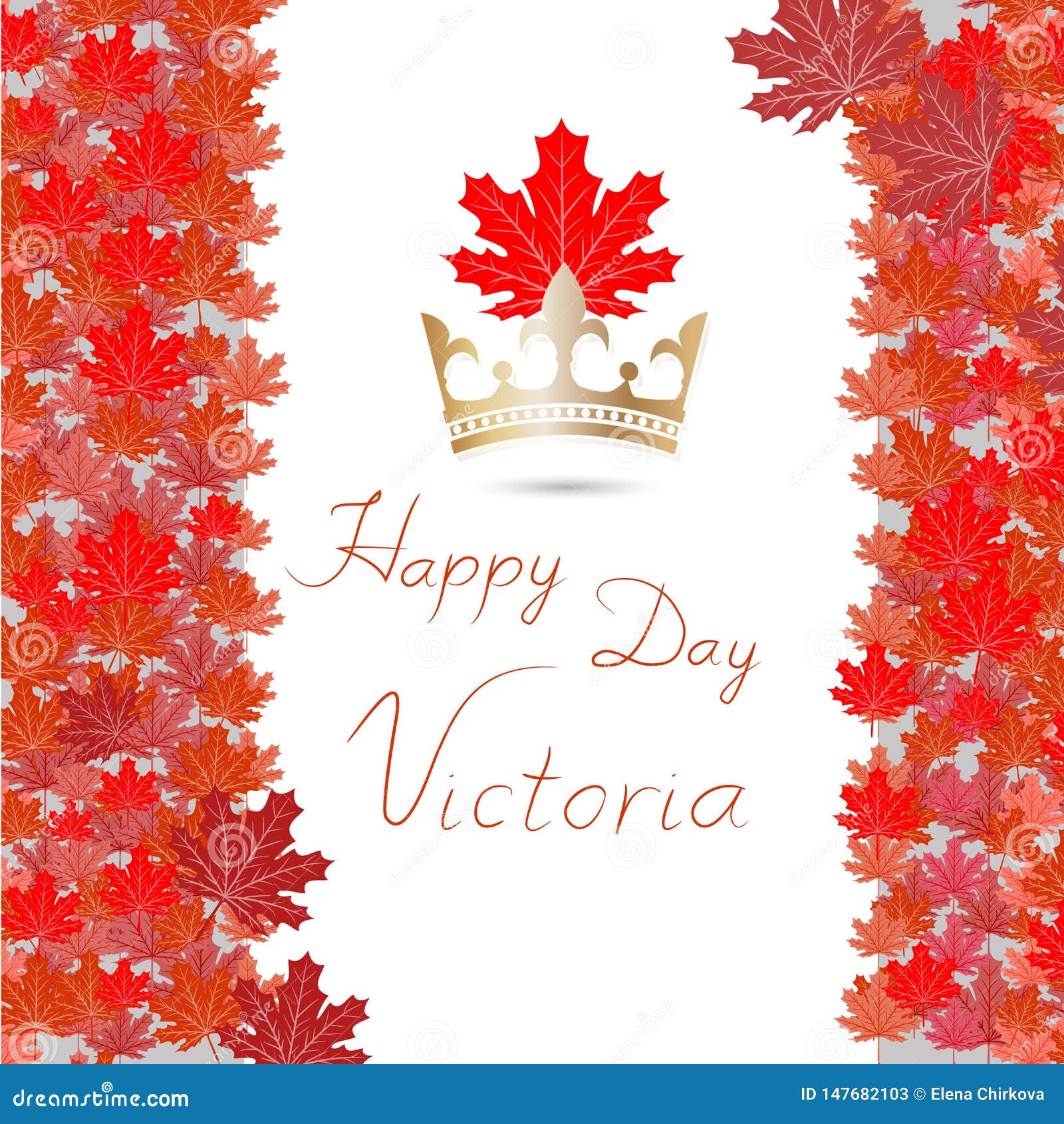 Vector Illustration of Happy Celebrate Victoria Day. Stock Vector ...