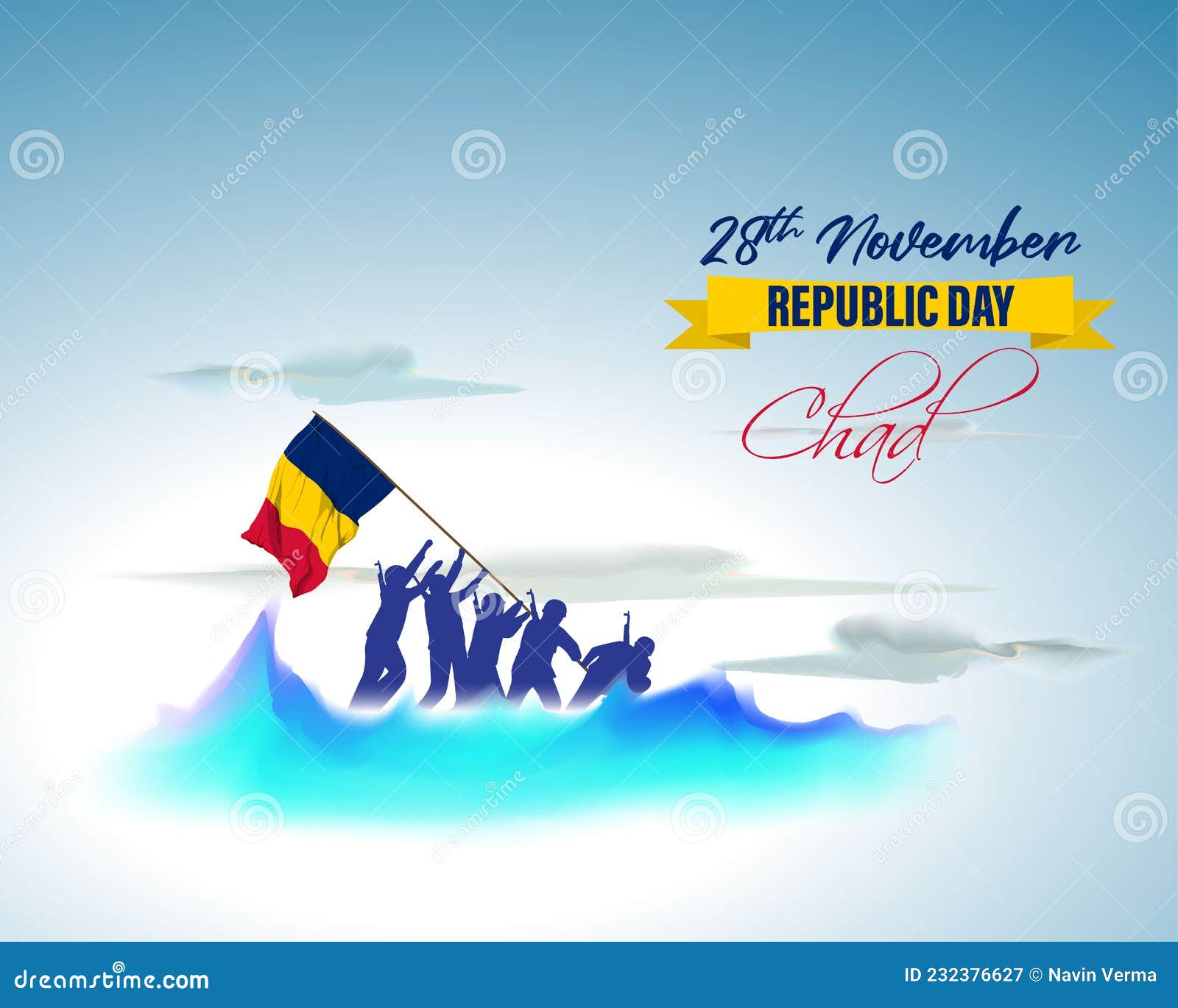 Vector Illustration of Happy Chad Republic Day Stock Illustration ...