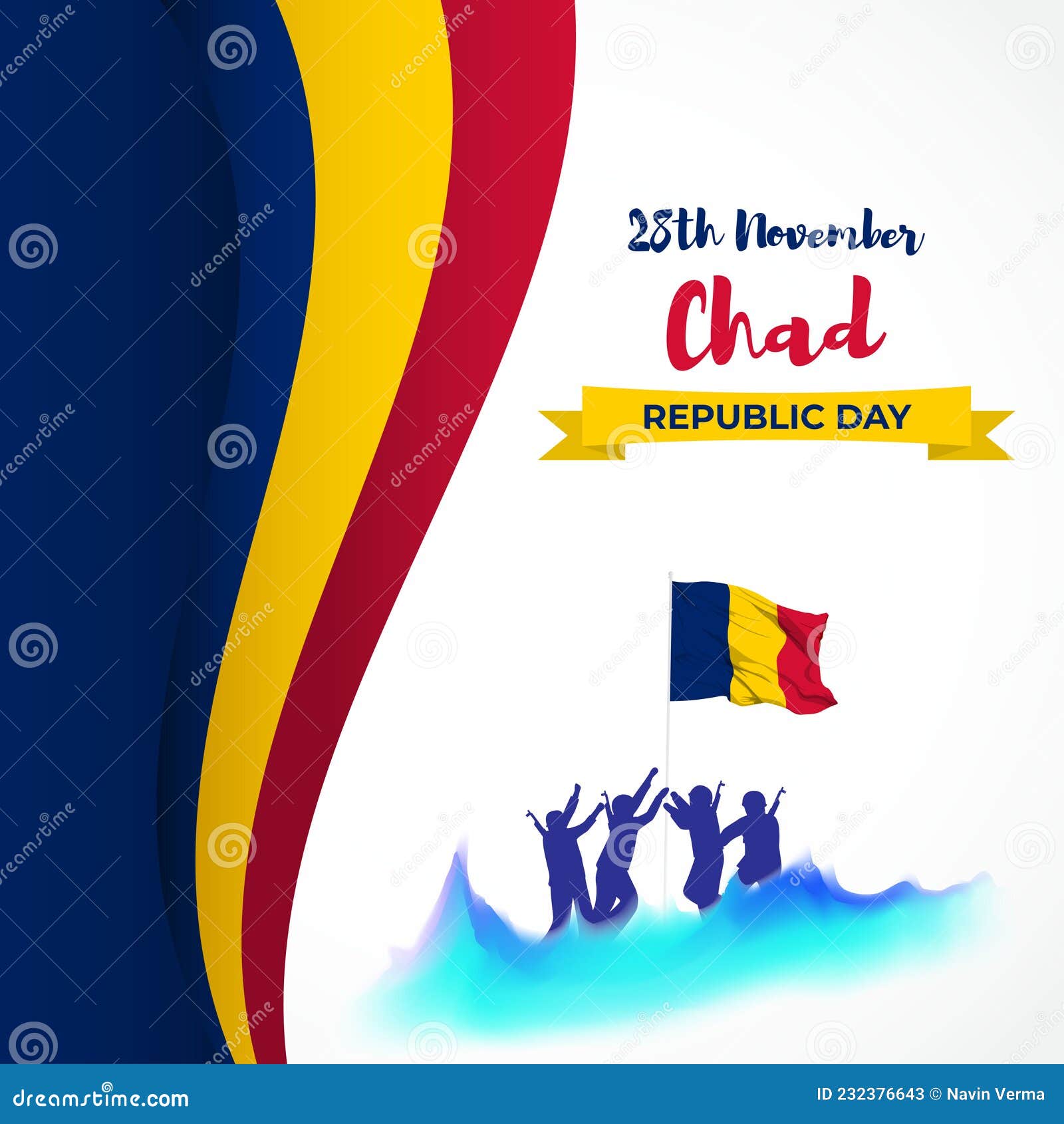Vector Illustration of Happy Chad Republic Day Stock Illustration ...