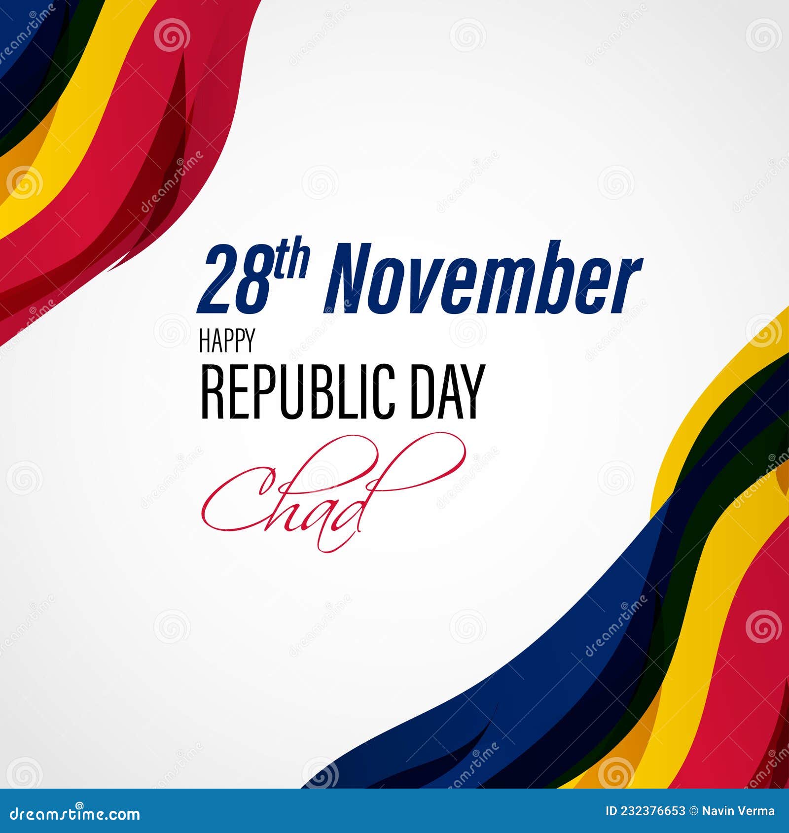 Vector Illustration of Happy Chad Republic Day Stock Illustration ...