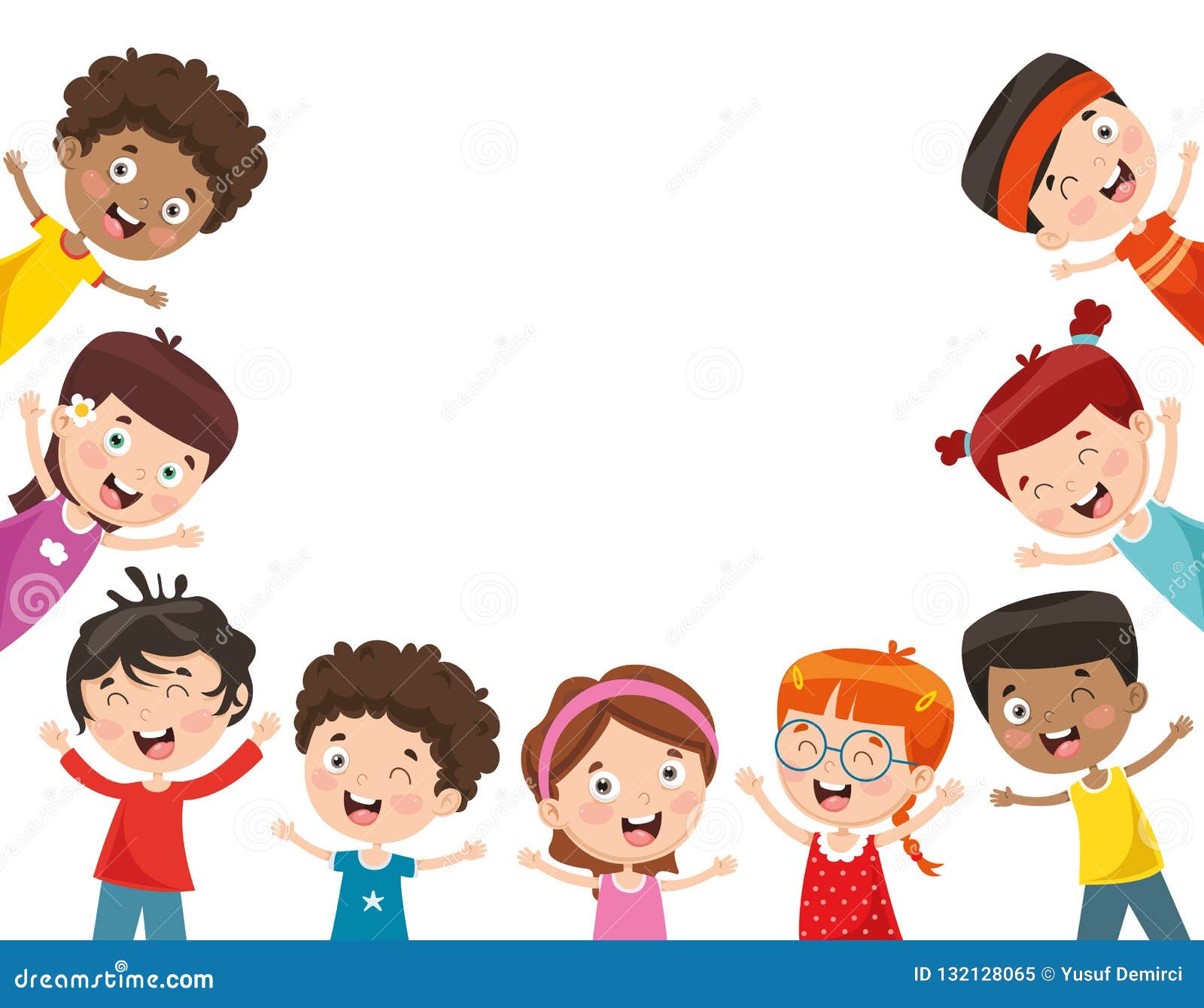 Vector Illustration of Happy Children Stock Vector - Illustration of ...