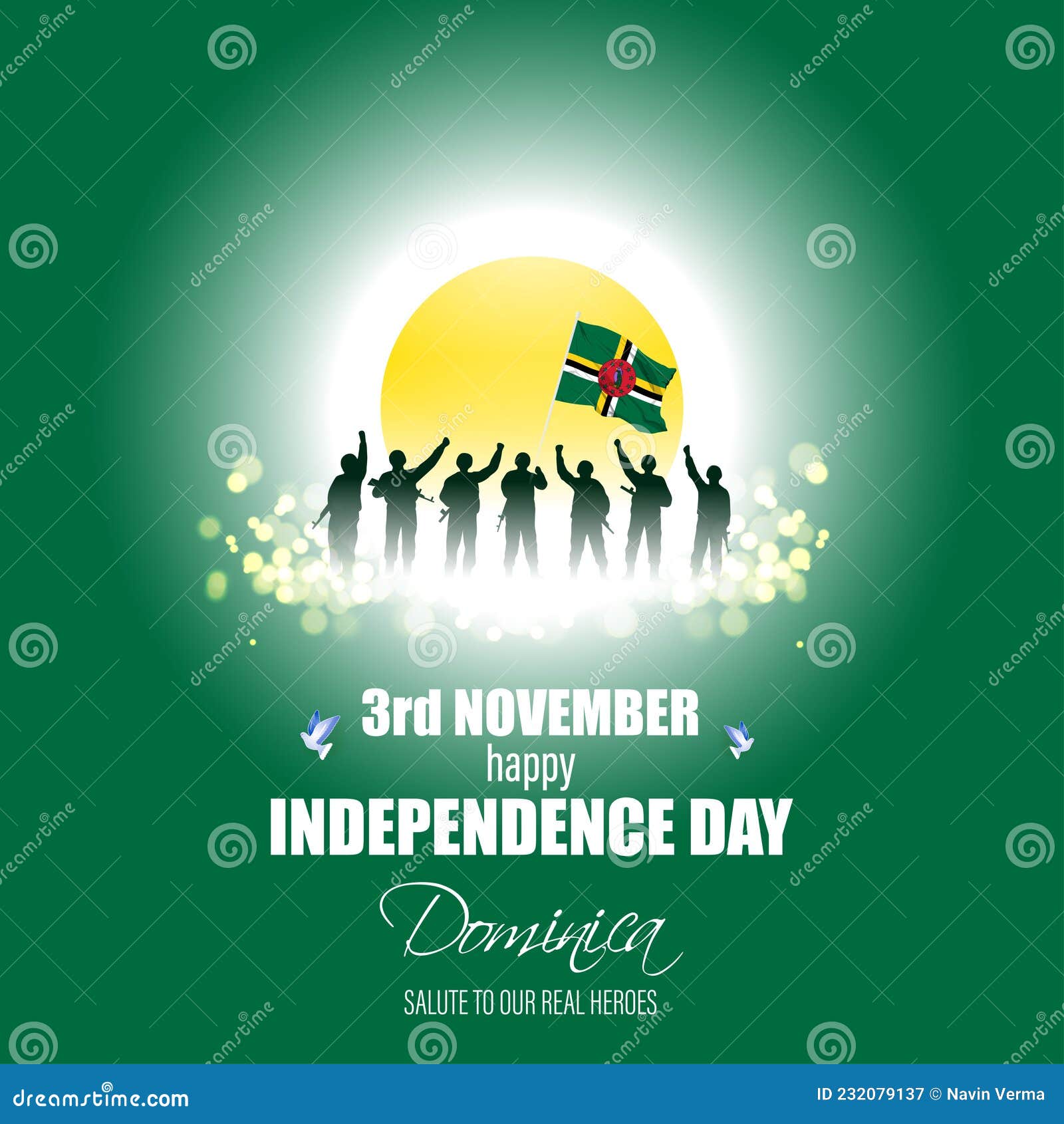 Vector Illustration of Happy Dominica Independence Day Stock Vector ...