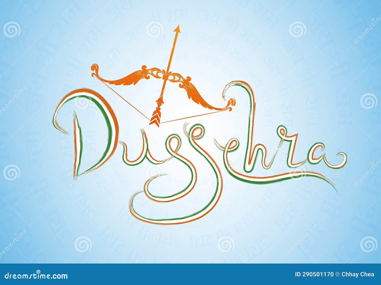 Happy Dussehra greeting stock vector. Illustration of font - 290501170