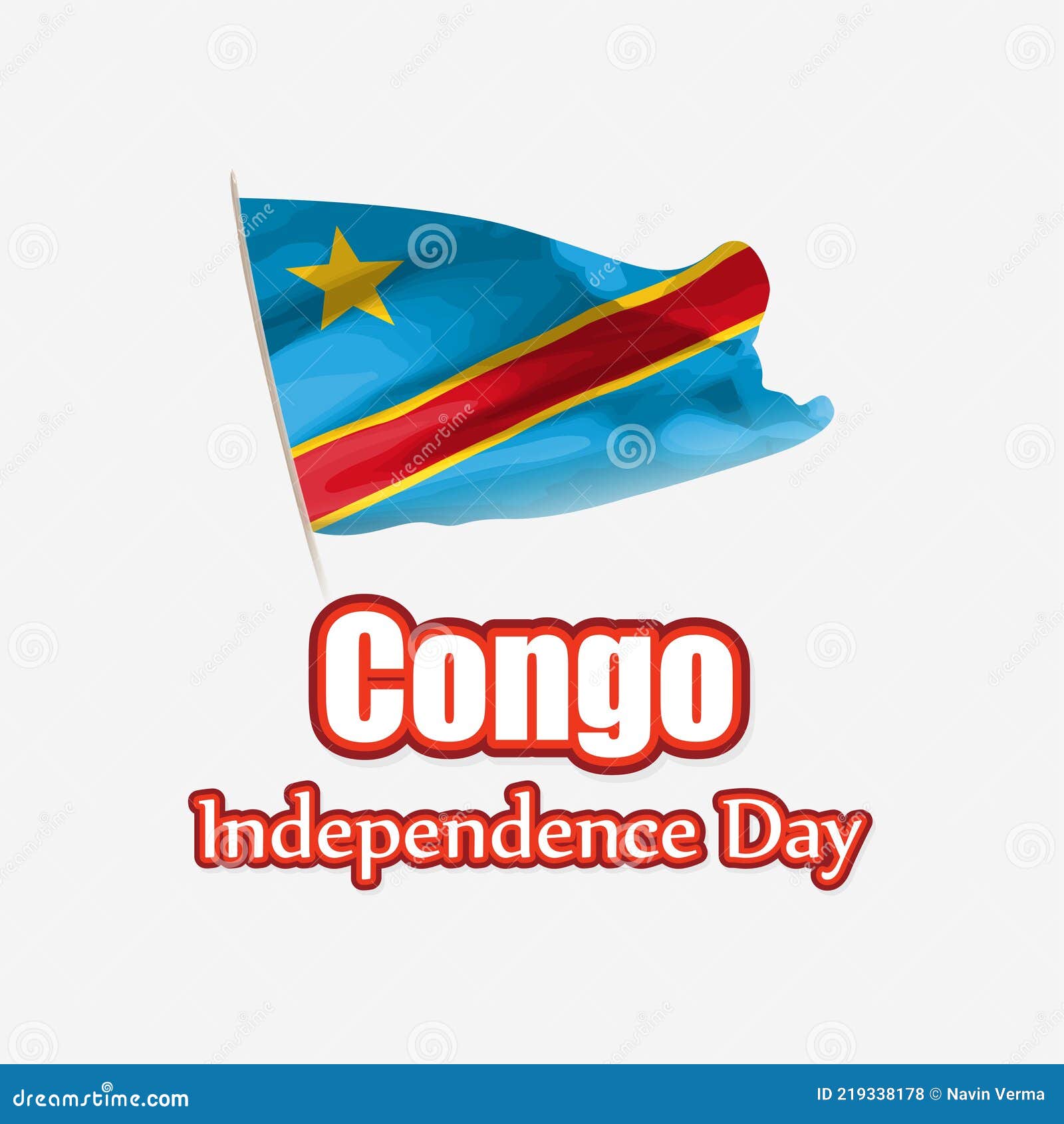 Vector Illustration for Congo Happy Independence Day. Stock Vector ...