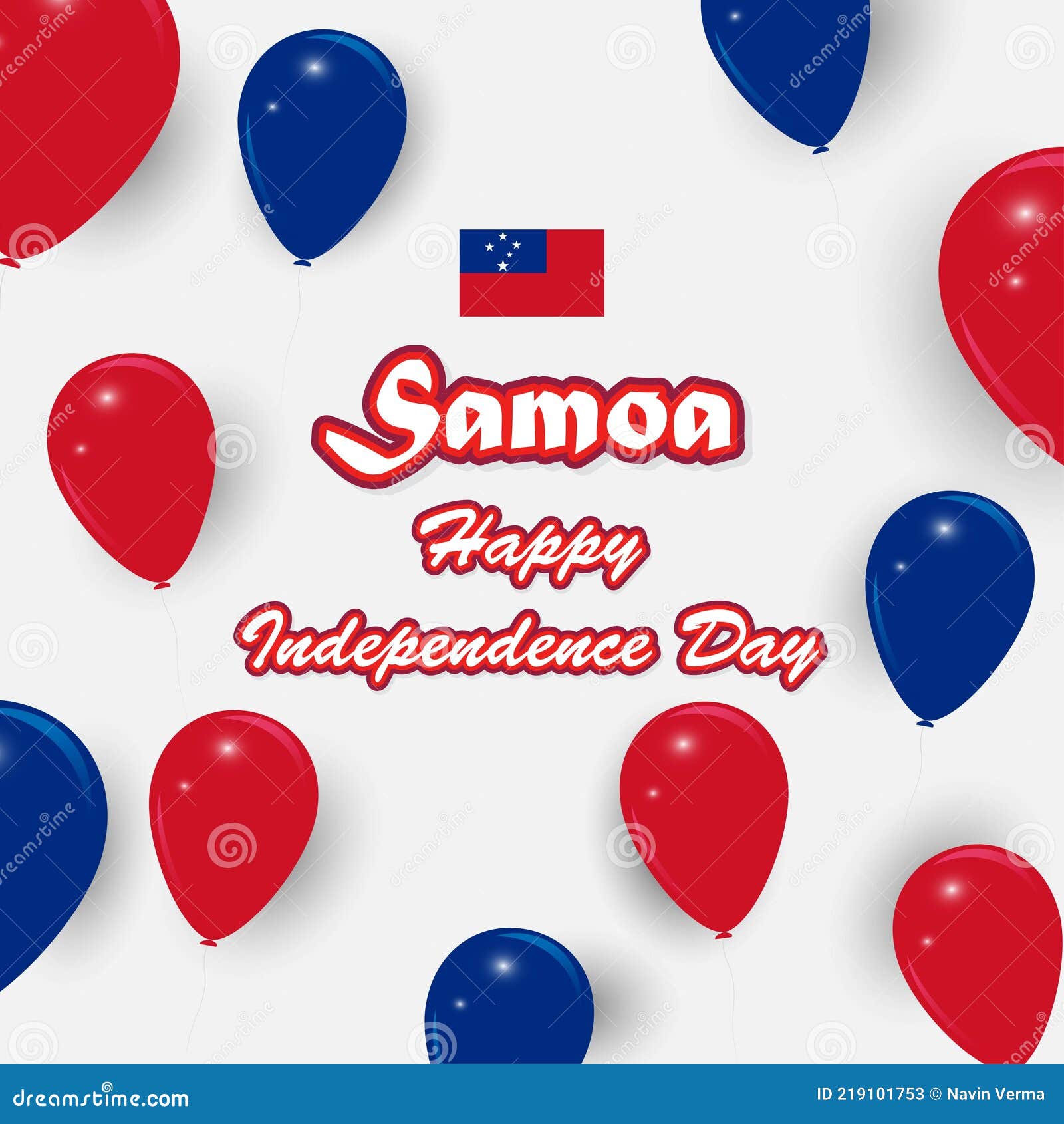 Vector Illustration for Happy Independence Day Samoa Stock Vector ...