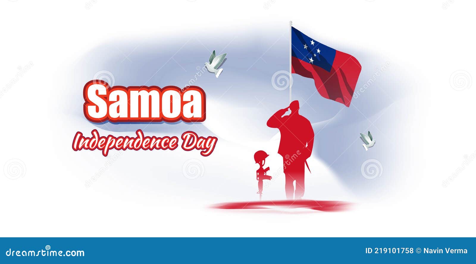 Vector Illustration for Happy Independence Day Samoa Stock Vector ...