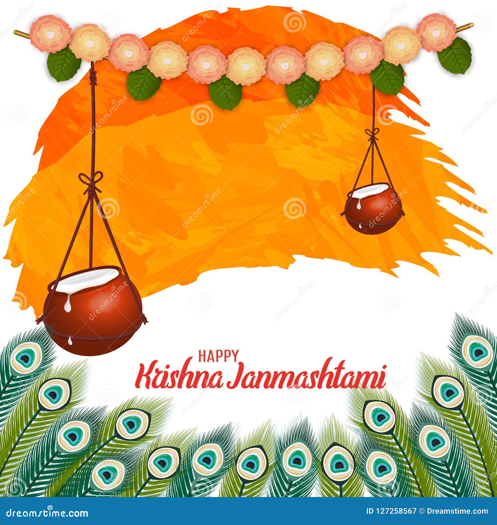 Illustration Of Dahi Handi Celebration In Happy Janmashtami Festival ...