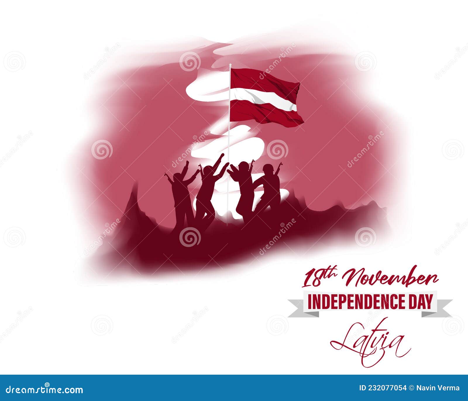 Vector Illustration of Happy Latvia Independence Day Stock Vector ...