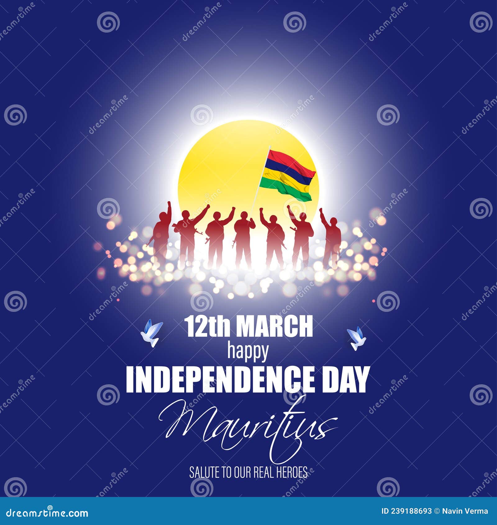 Vector Illustration for Happy Mauritius Independence Day Stock Vector ...