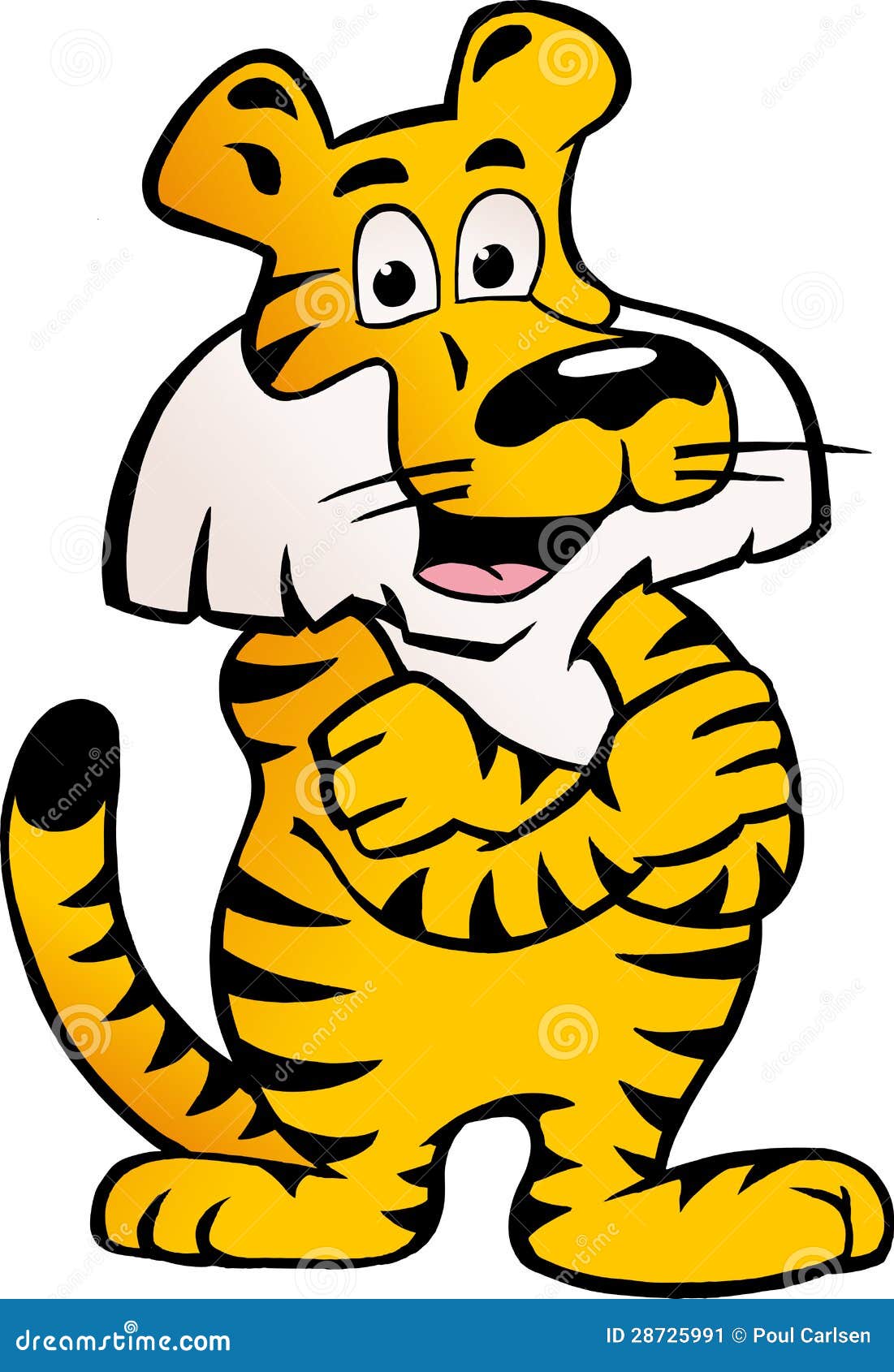 Vector Illustration of an Happy and Proud Siberian Tiger Stock Vector ...