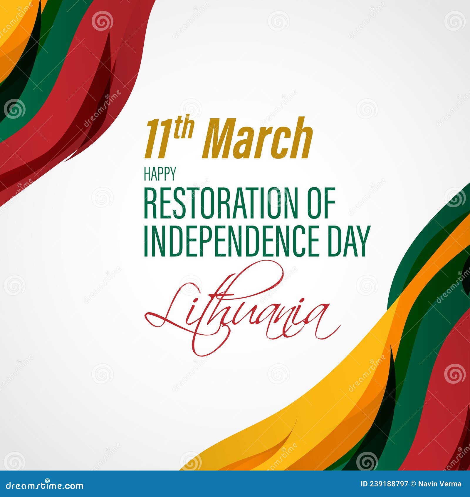 Vector Illustration for Happy Restoration of Independence Day Lithuania ...