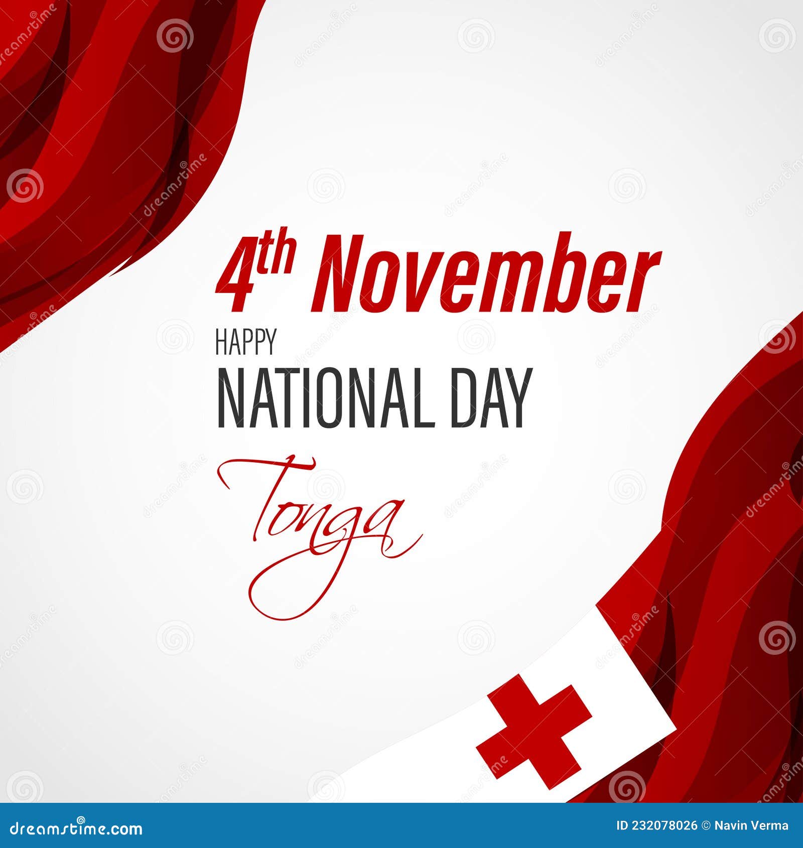 Vector Illustration of Happy Tonga National Day Stock Vector ...