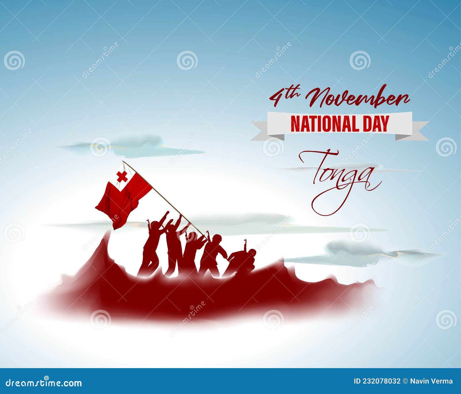 Vector Illustration of Happy Tonga National Day Stock Vector ...