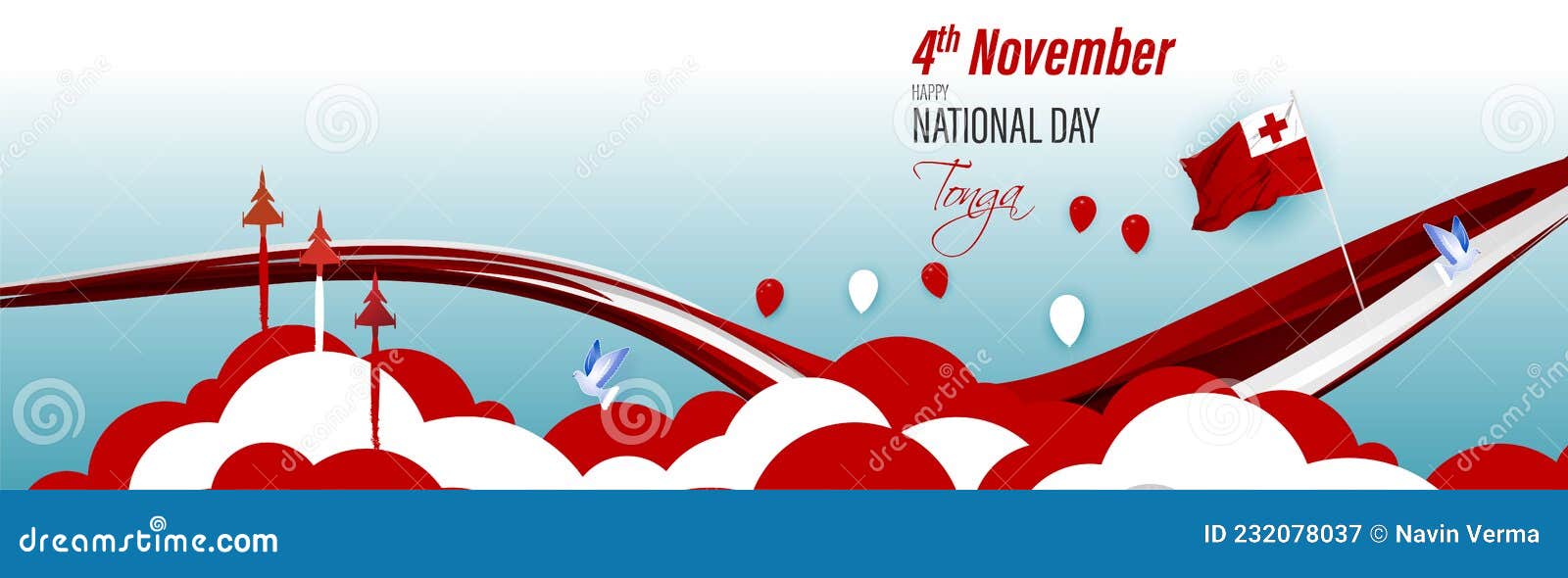 Vector Illustration of Happy Tonga National Day Stock Vector ...