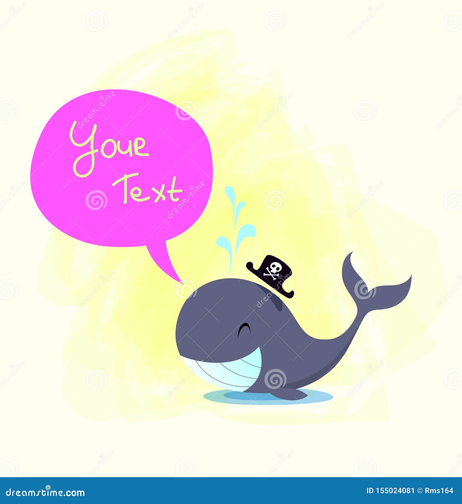Vector Illustration Of A Happy Whale For Design Element | CartoonDealer ...