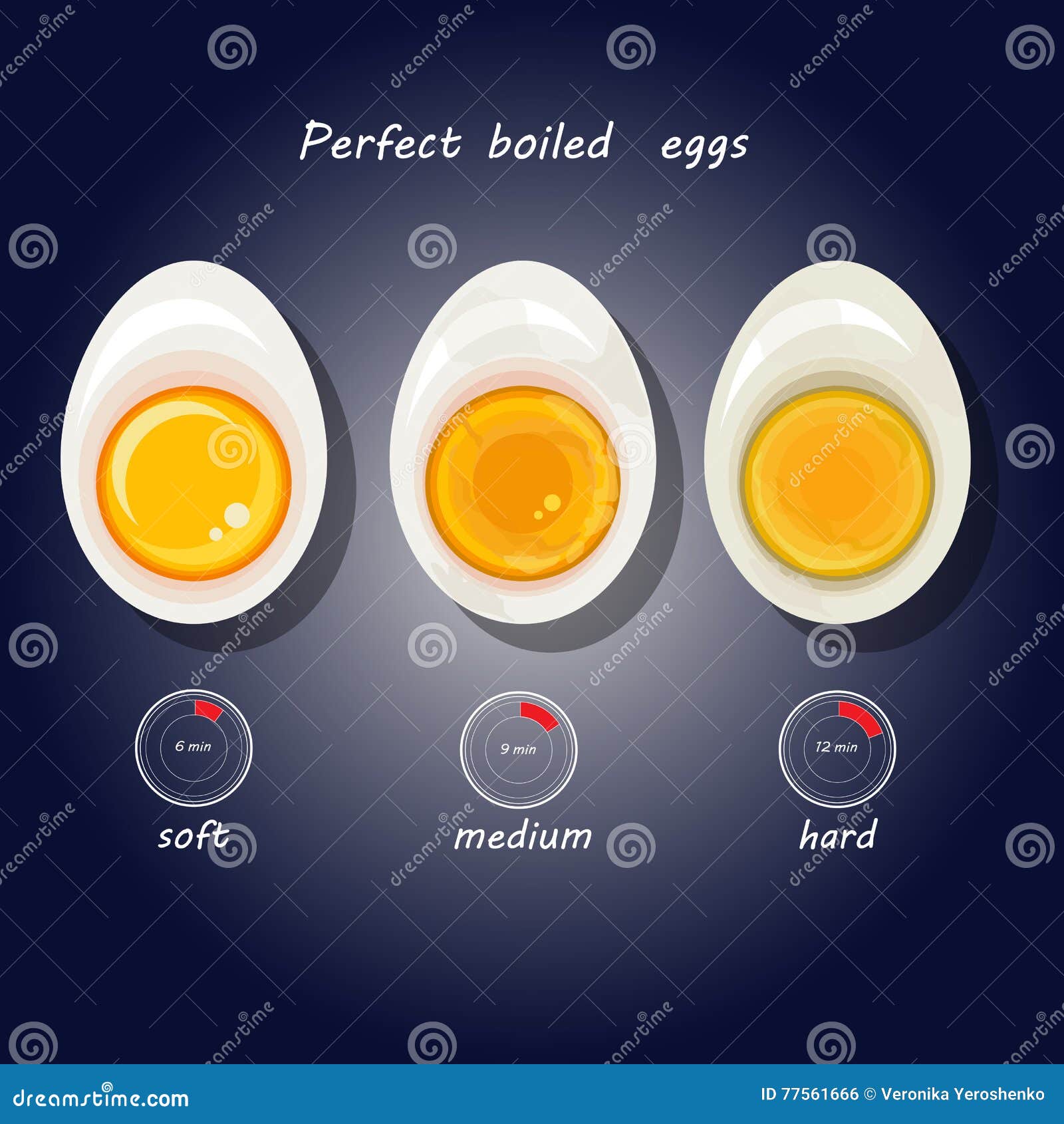 Vector Illustration of Hard-boiled Eggs. Stock Vector - Illustration of ...