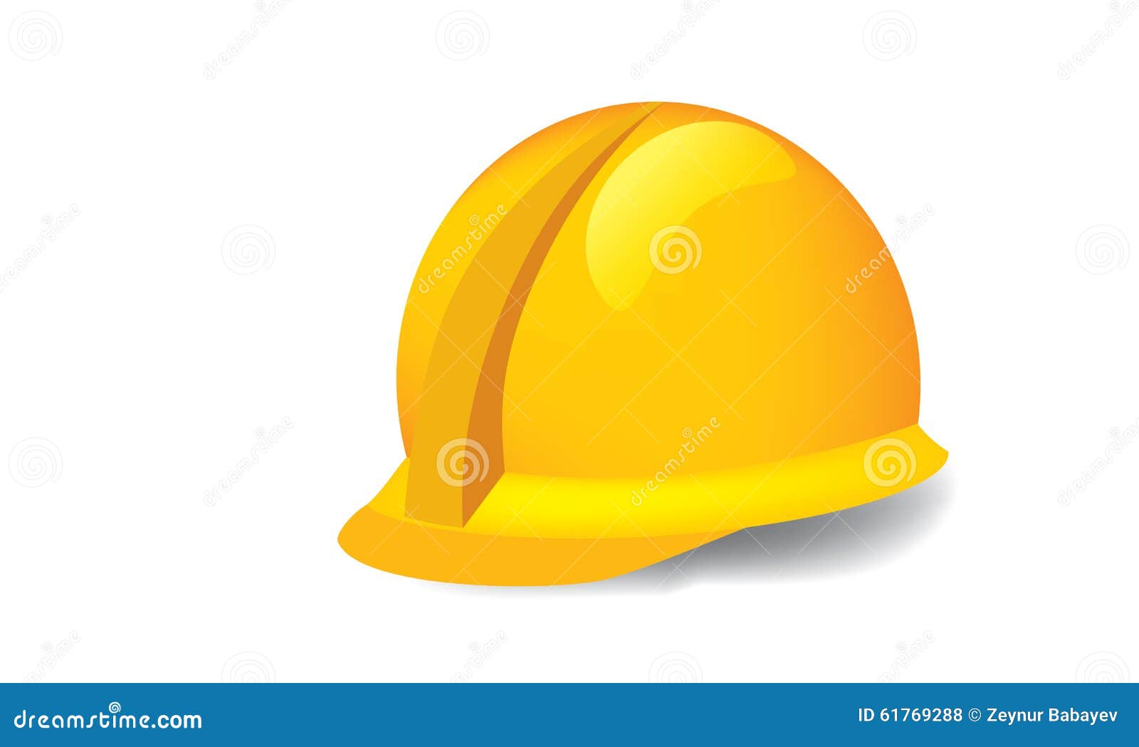 Vector Illustration of Hardhat Against White Background Stock ...