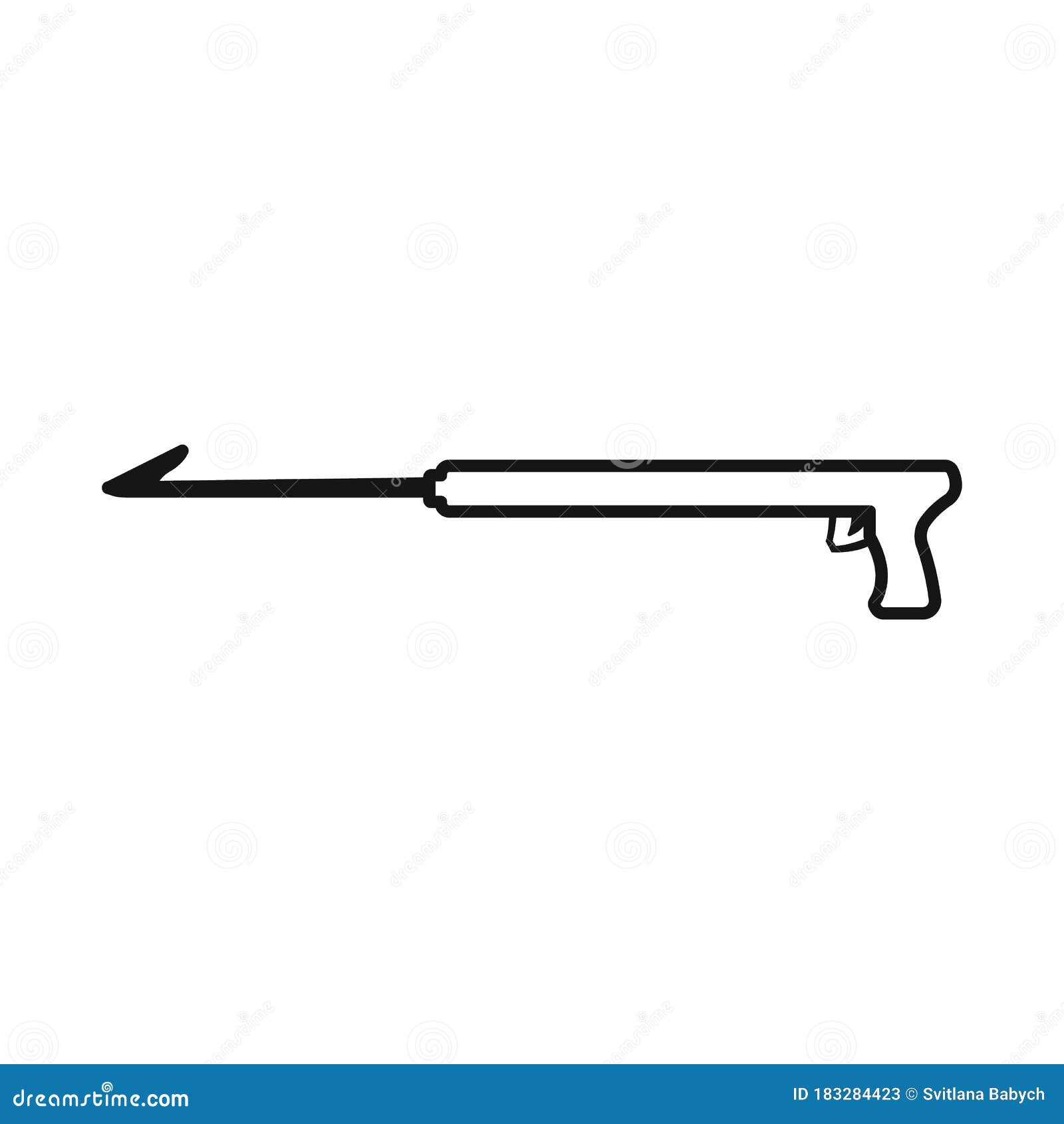 Vector Illustration of Harpoon and Diver Icon. Web Element of Harpoon ...