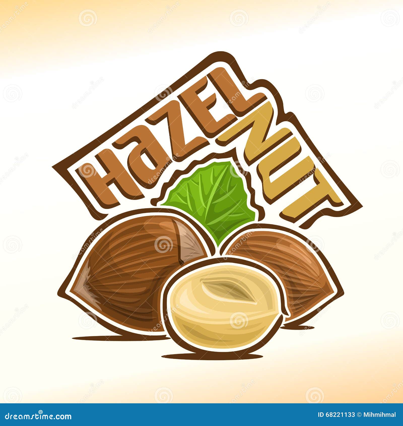 Vector Illustration of Hazelnut Stock Vector - Illustration of mark ...