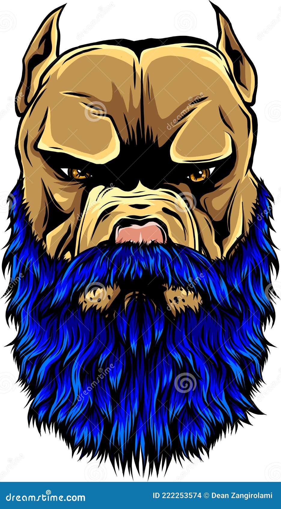 The Big Head Pitbull For The Mascot Inspiration With Purple Sunglasses ...