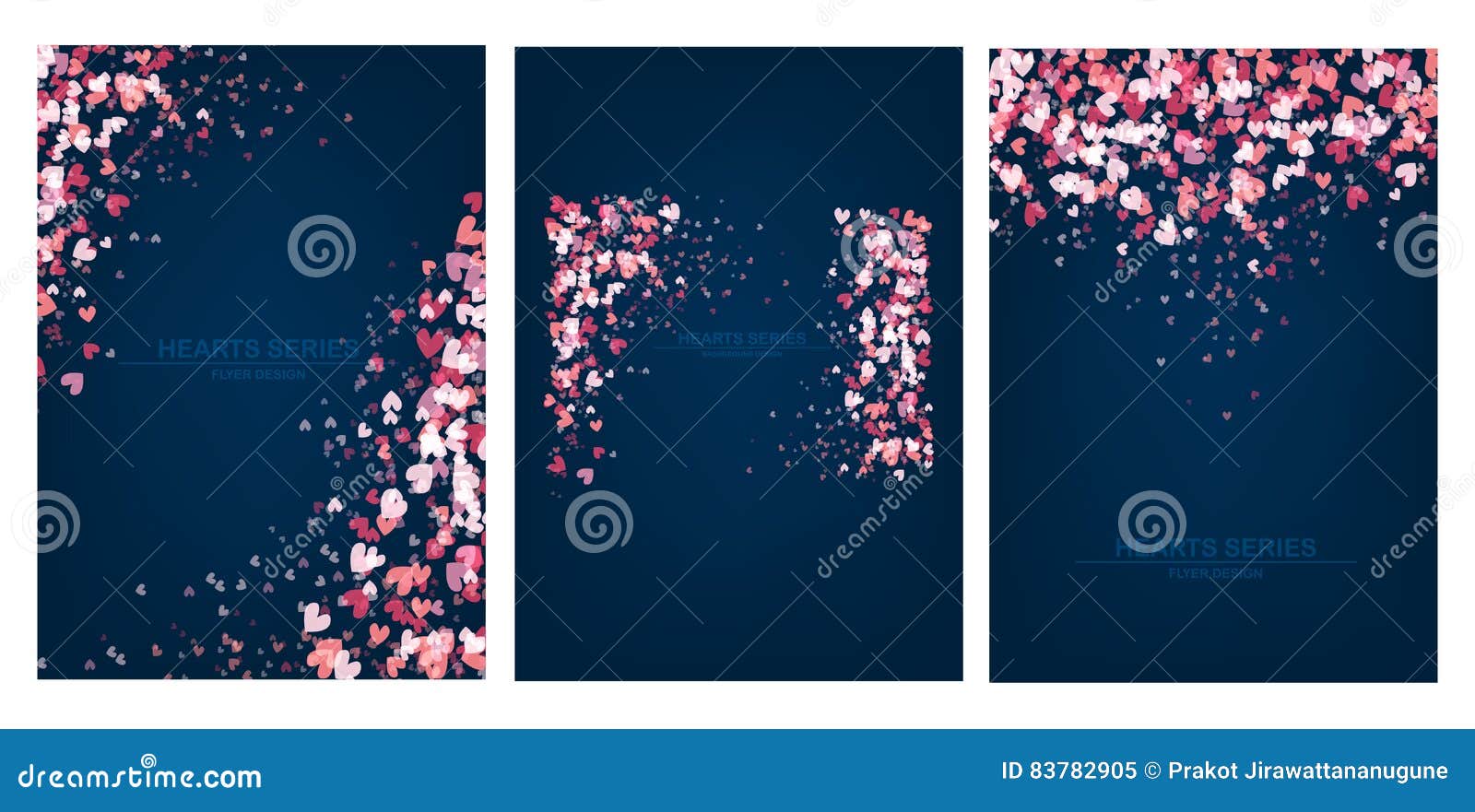 Vector Illustration Heart Blue Set Design Stock Vector - Illustration ...