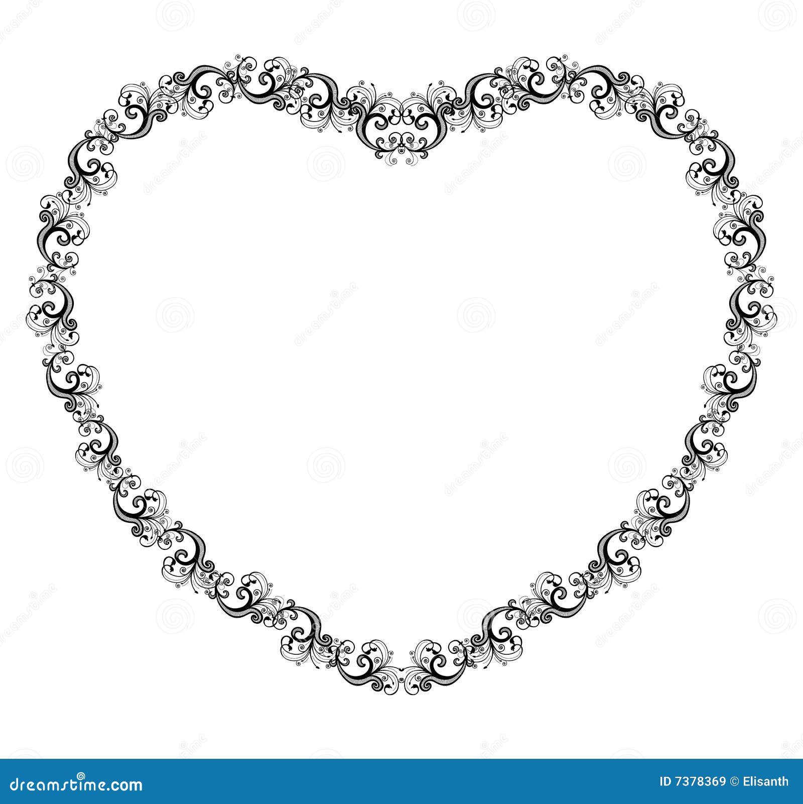 Vector Illustration of a Heart Border Stock Vector - Illustration of ...