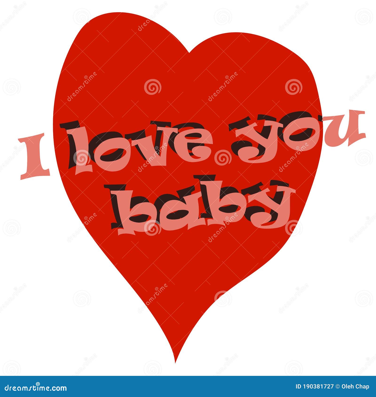Heart With The Inscription About Love Stock Vector Illustration Of