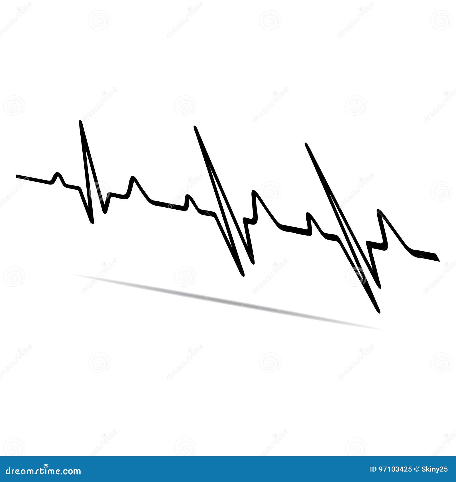 Vector Illustration Heart Rhythm Ekg . Stock Vector - Illustration of ...